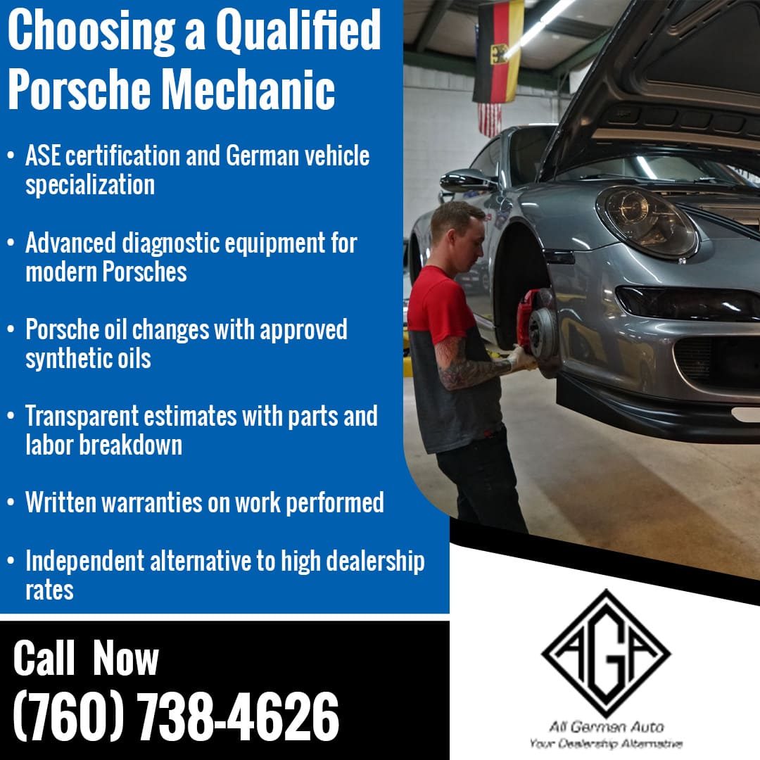 How to Choose the Right Porsche Mechanic in Escondido - All German Auto